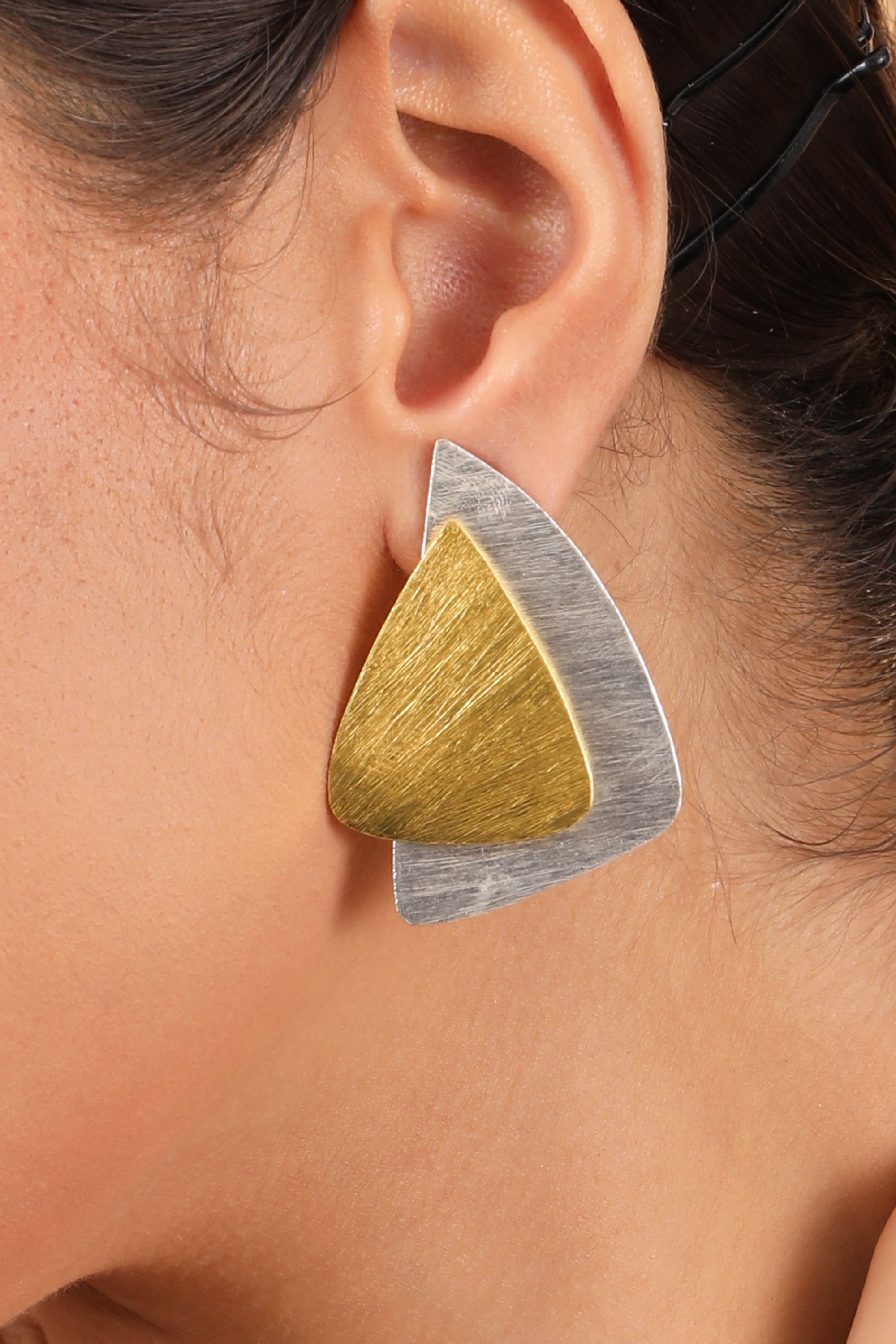 Dual Toned Two Way Earrings – Anantaya By Mani